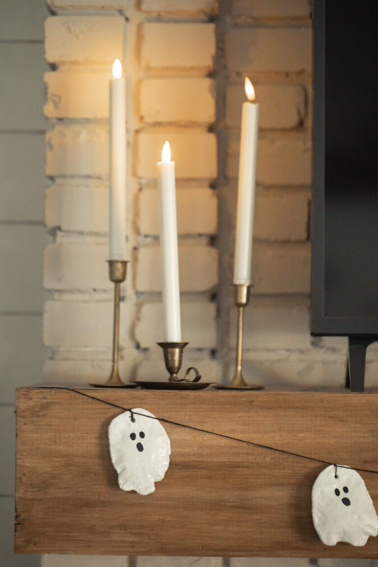 DIY Salt Dough Ghost Garland - Full Hearted Home