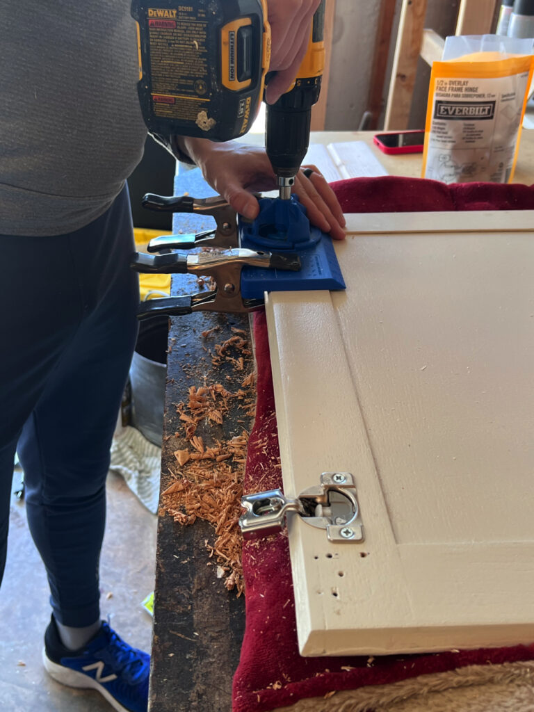 How to Install Hidden Hinges on Older Cabinets - Full Hearted Home