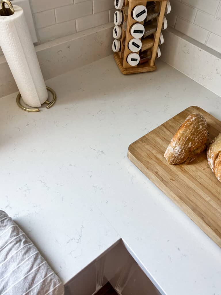 New Carrara Marmi Quartz Countertops - Full Hearted Home