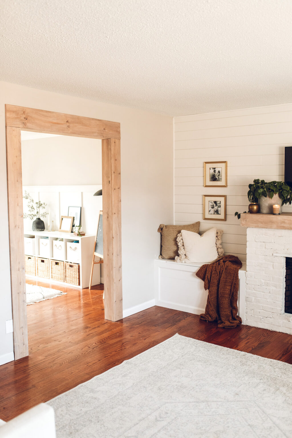 DIY Wood Beam Doorway - Full Hearted Home