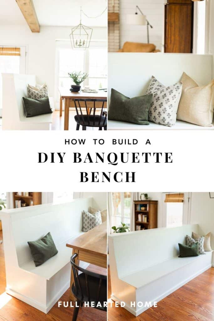 How to Build DIY Kitchen Banquette Seating - Full Hearted Home