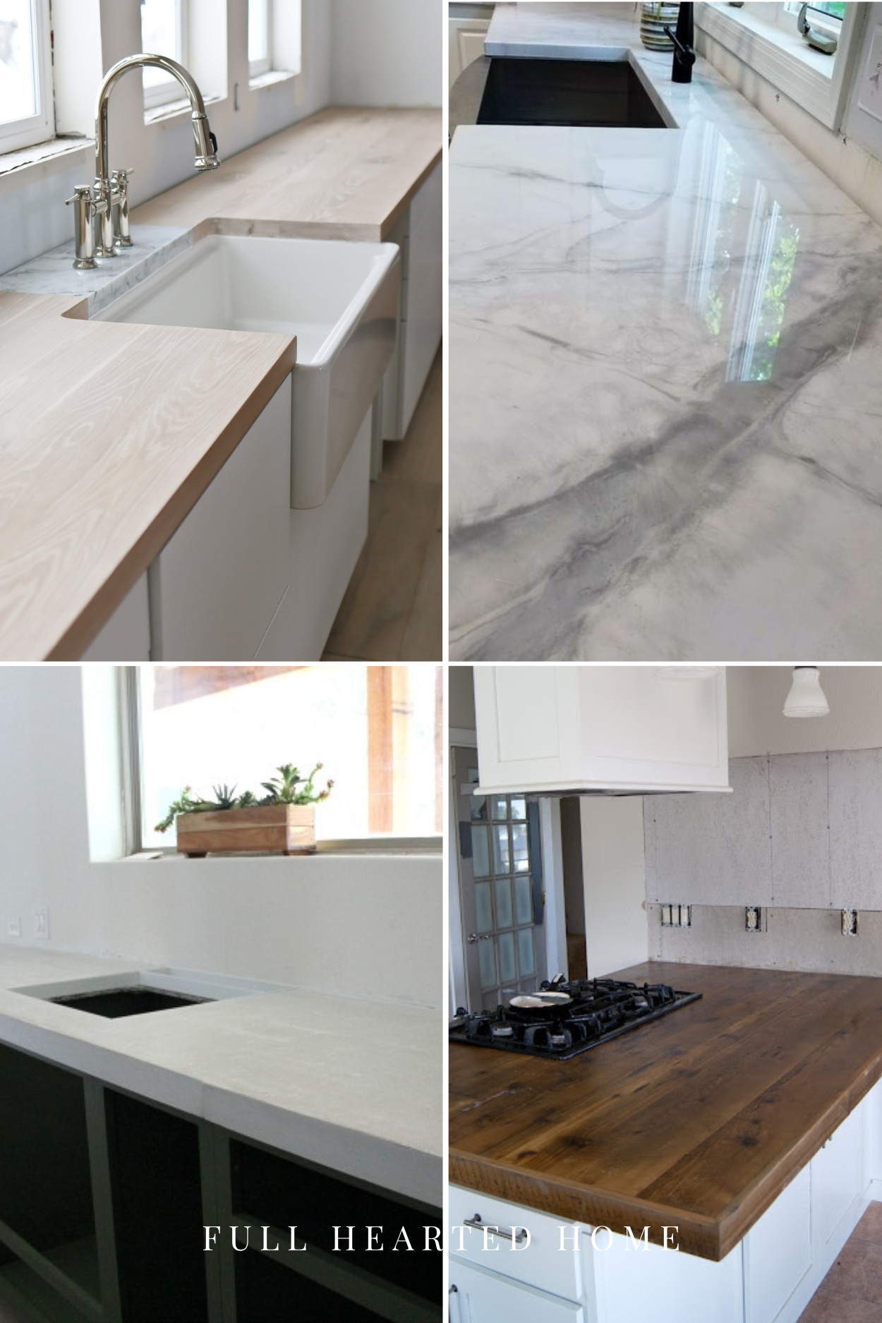 How to Make Your Own DIY Kitchen Countertops - Full Hearted Home